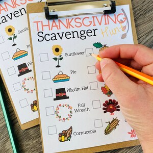 Thanksgiving Scavenger Hunt | Kids Fall Activity - Etsy