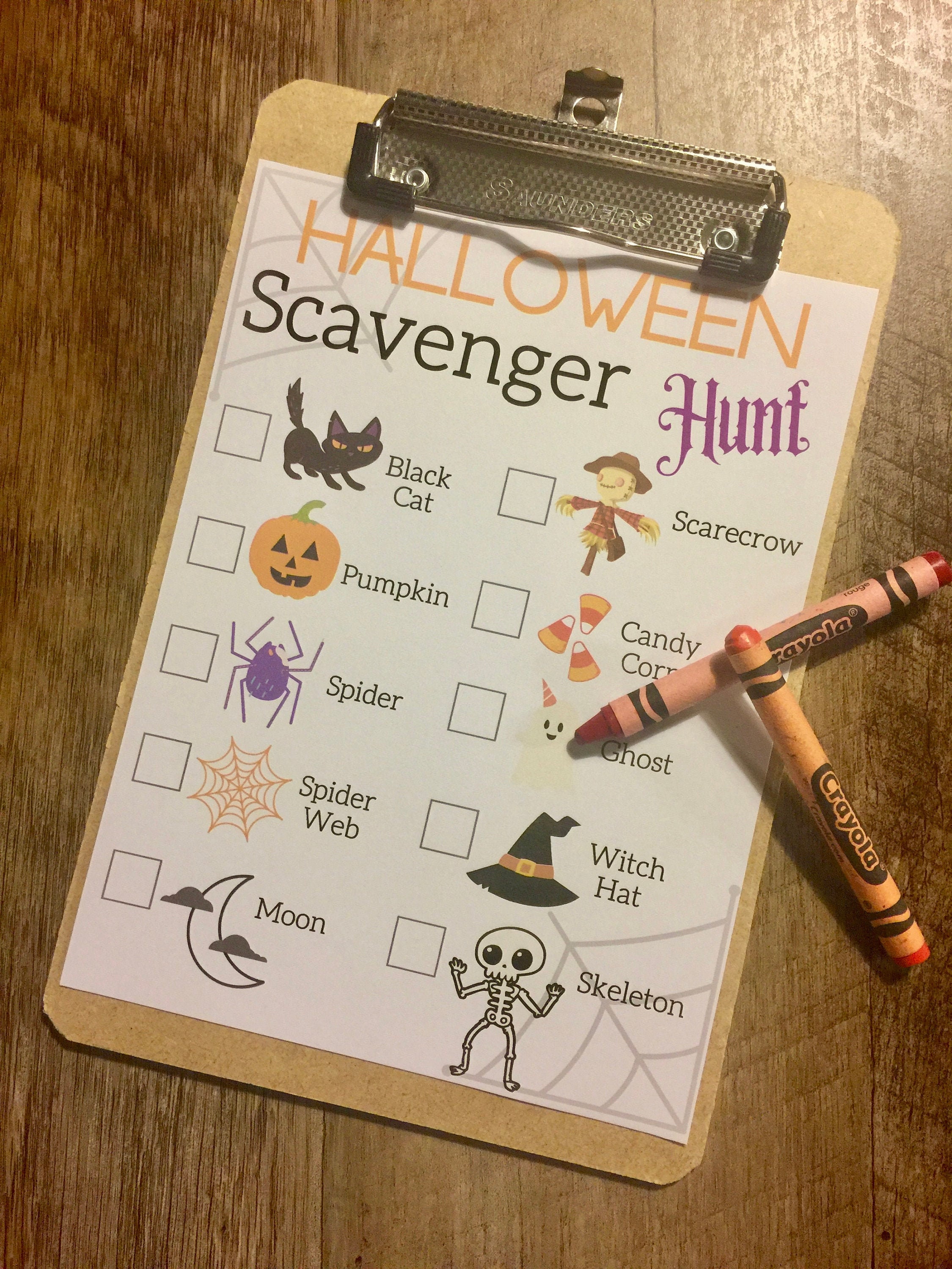 Halloween Scavenger Hunt | Toddler Friendly | Instant Download - Etsy
