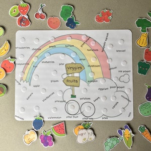 Kids Fruit and Veggie Chart, Peas in the Pod Theme - Etsy