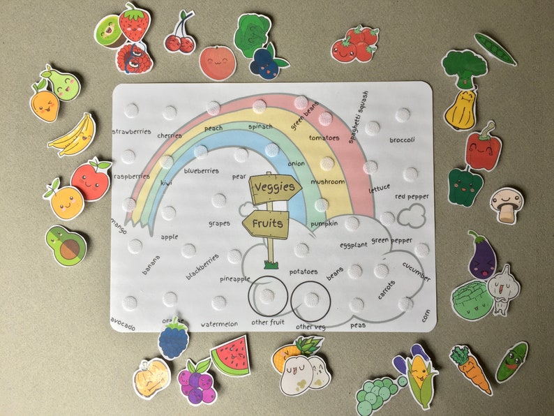 Kids Fruit and Veggie Chart, Peas in the Pod Theme - Etsy