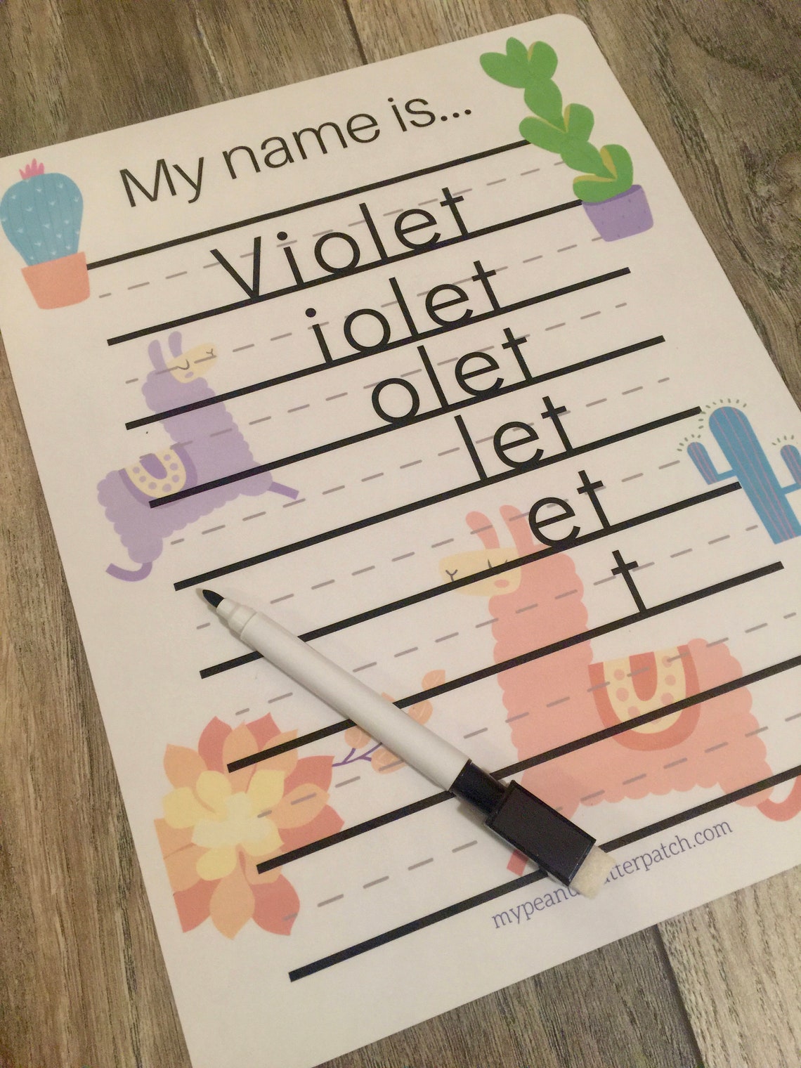 Dry Erase Learn to Write My FIRST & LAST Name Practice | Etsy