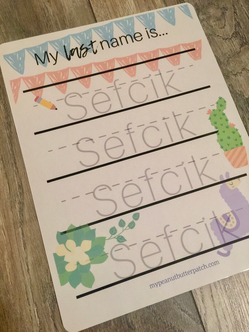 Dry Erase Learn to Write My FIRST & LAST Name Practice | Etsy