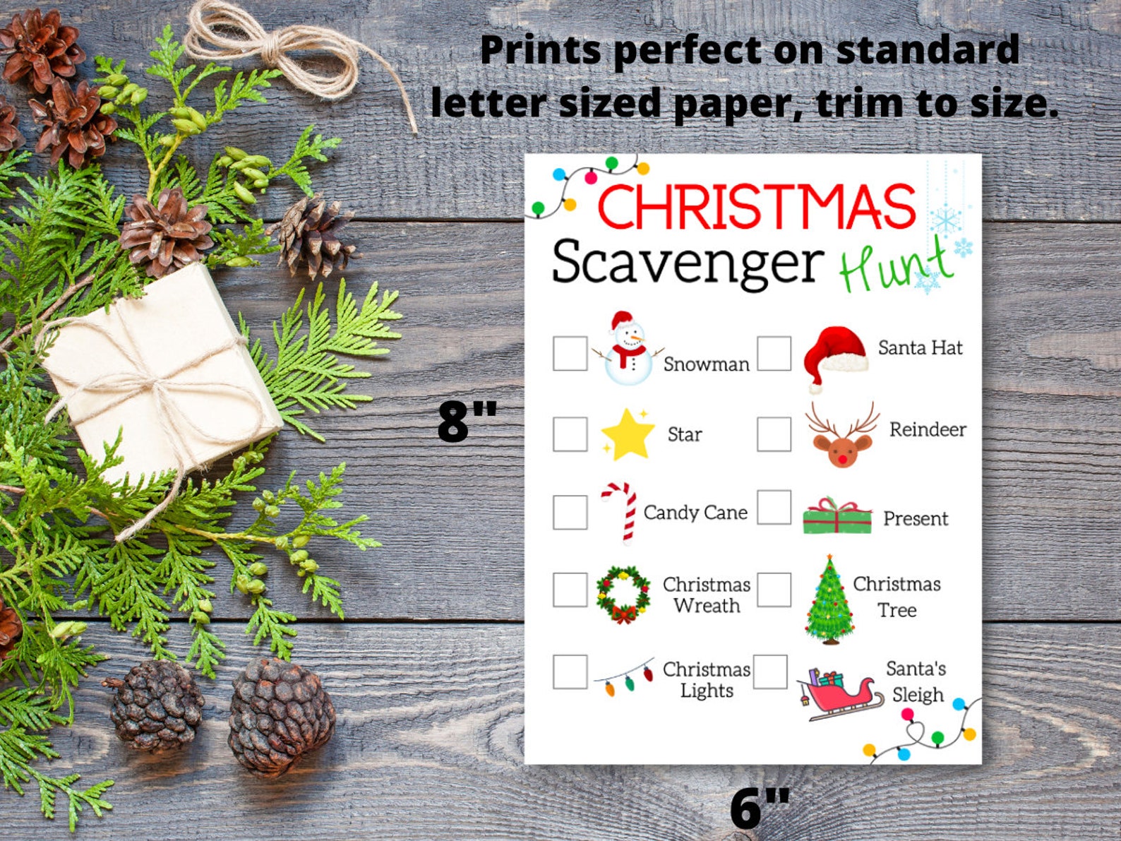 Christmas Scavenger Hunt Kids Christmas Activity Printable - Etsy