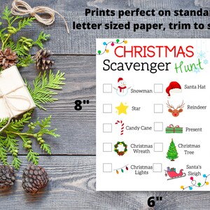 Christmas Scavenger Hunt | Kids Christmas Activity | Printable - Etsy