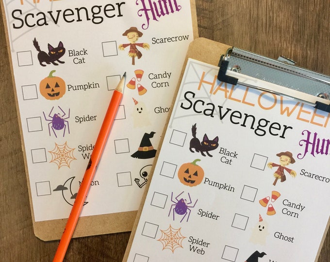 Halloween Scavenger Hunt Toddler Friendly Instant Download - Etsy