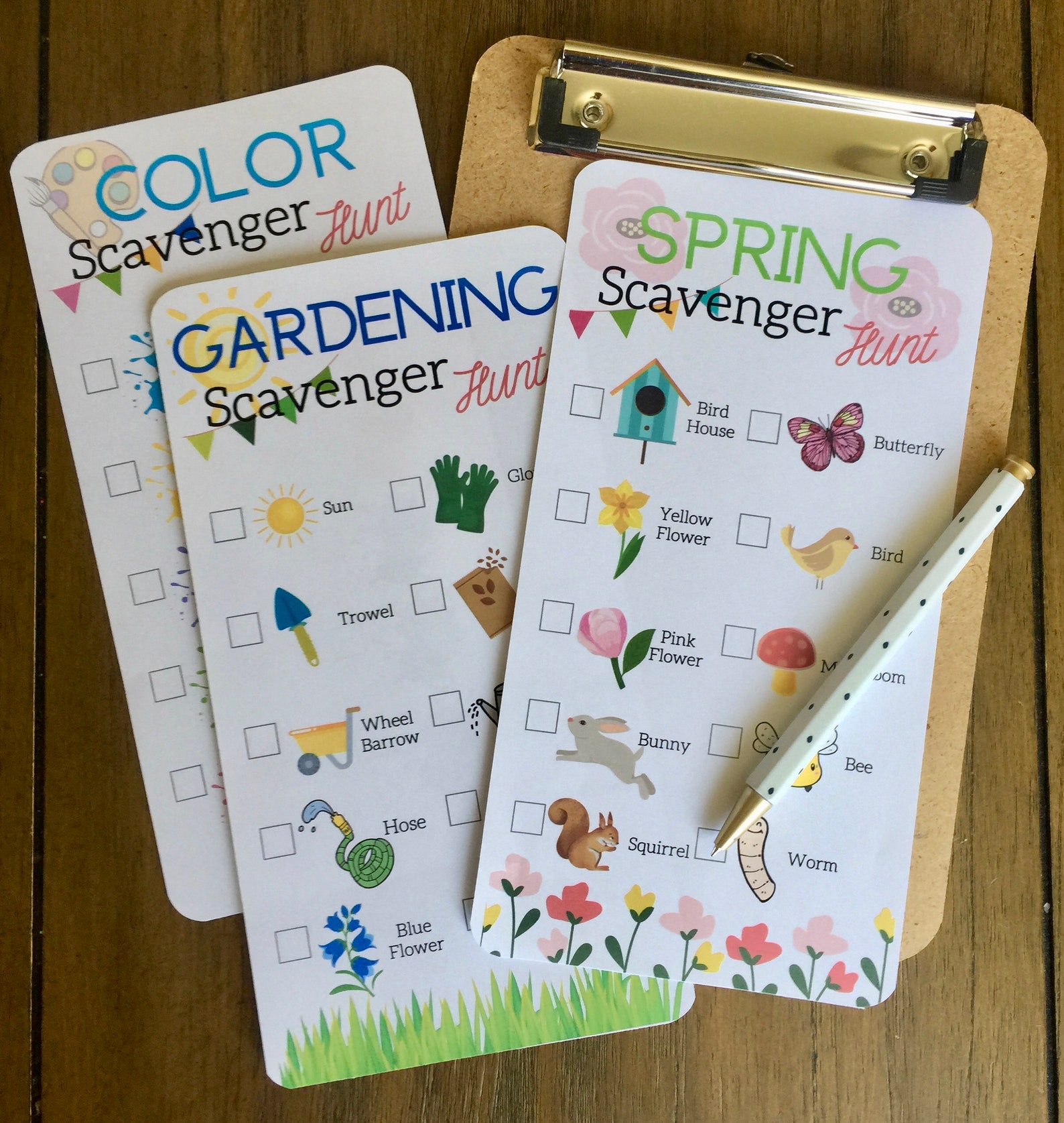Kids Spring Scavenger Hunts | Gardening | Color | PDF, Instant Download ...