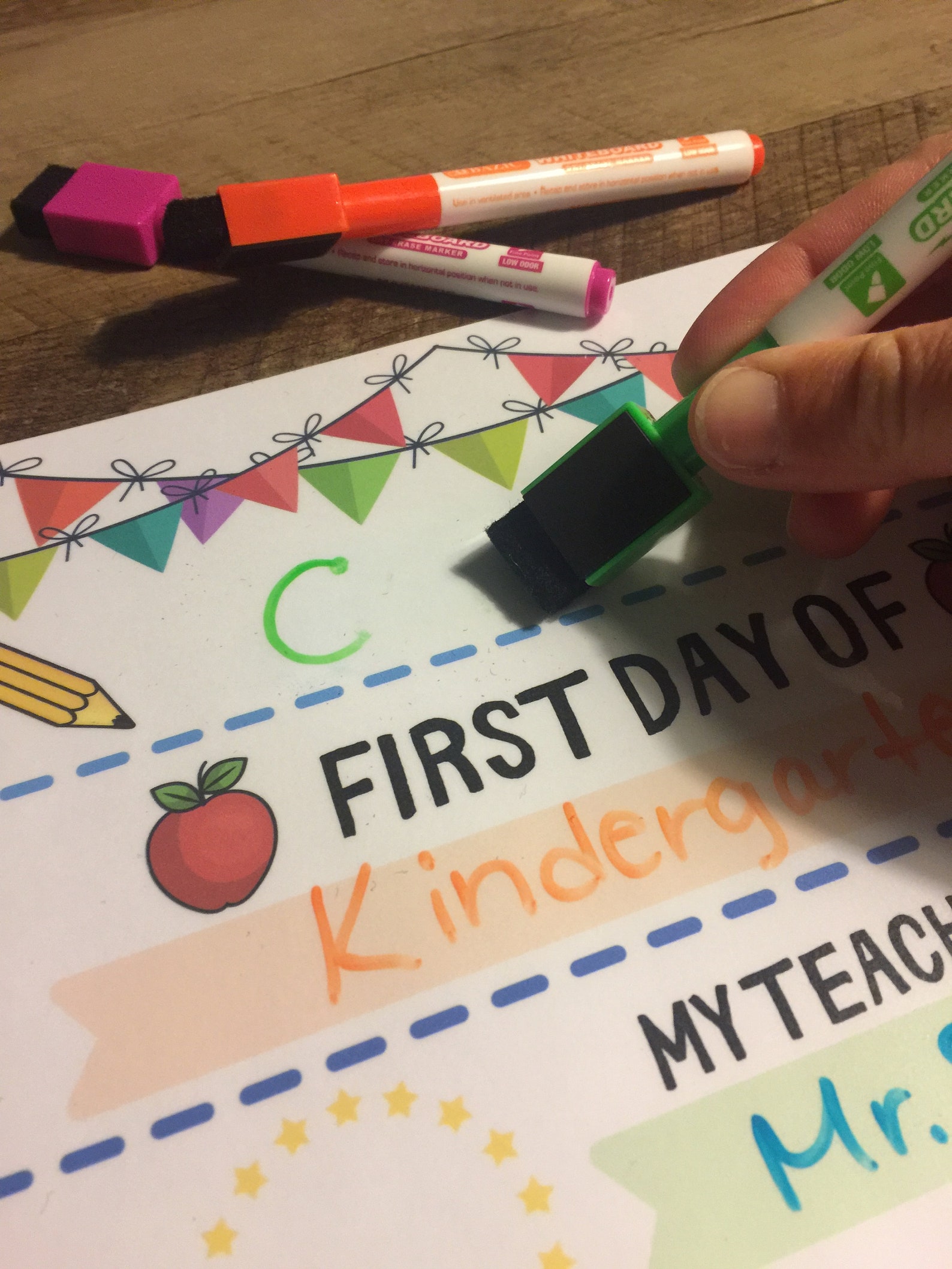 First Day of School Dry Erase Sign Ready for You to - Etsy