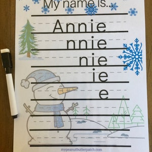 Dry Erase Learn to Write My FIRST & LAST Name Practice Worksheets ...