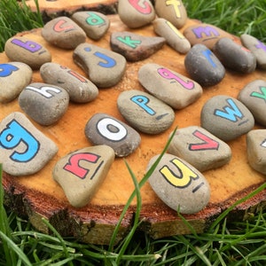 Uppercase & Lowercase Letter Pairs | Letter Stones | Painted Letter ...