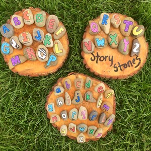 Uppercase & Lowercase Letter Pairs | Letter Stones | Painted Letter ...
