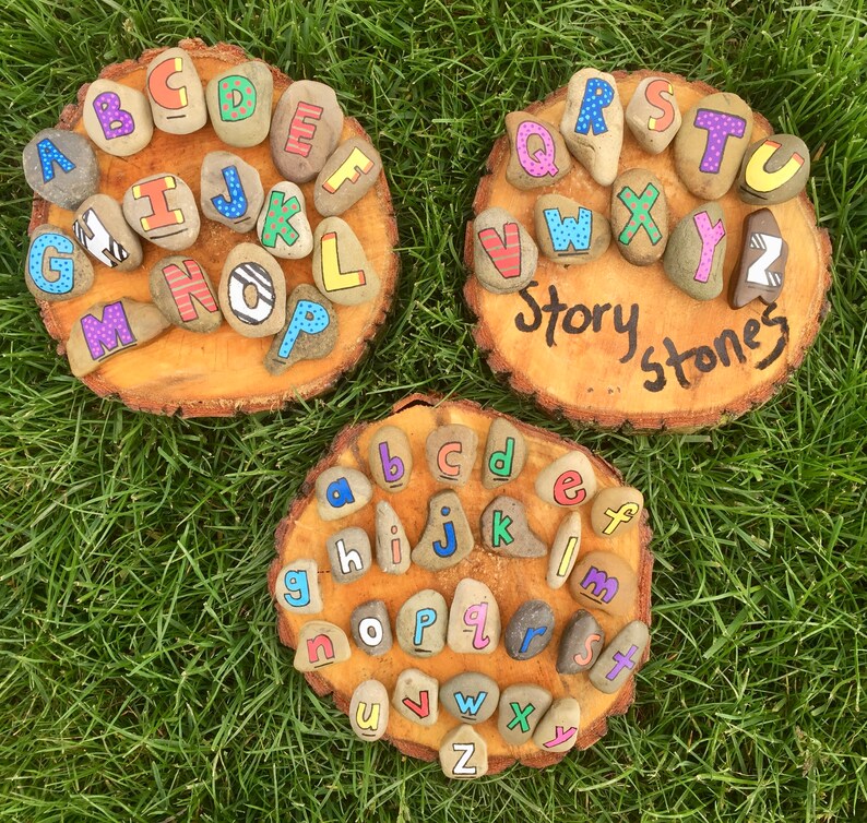Uppercase & Lowercase Letter Pairs Letter Stones Painted - Etsy