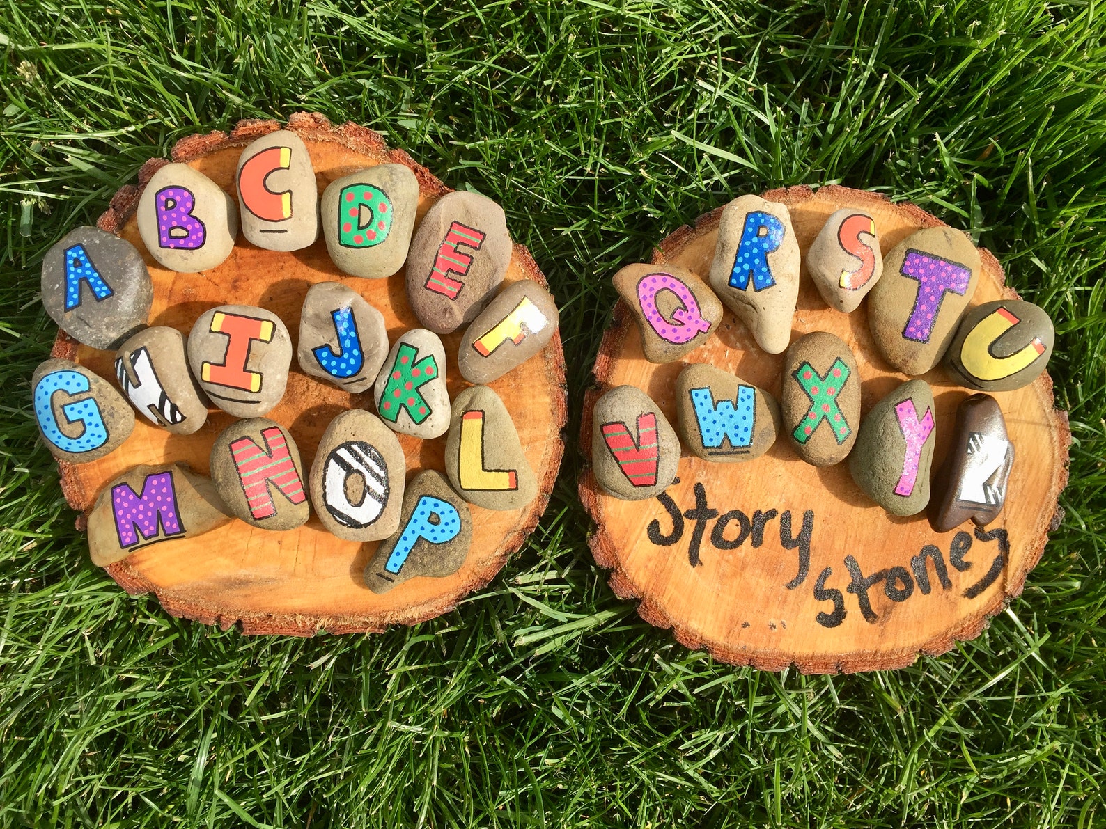Uppercase & Lowercase Letter Pairs Letter Stones Painted - Etsy