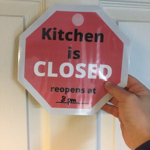 Kitchen's Closed/open Sign | Reversible | Kids in the Kitchen/pantry - Etsy