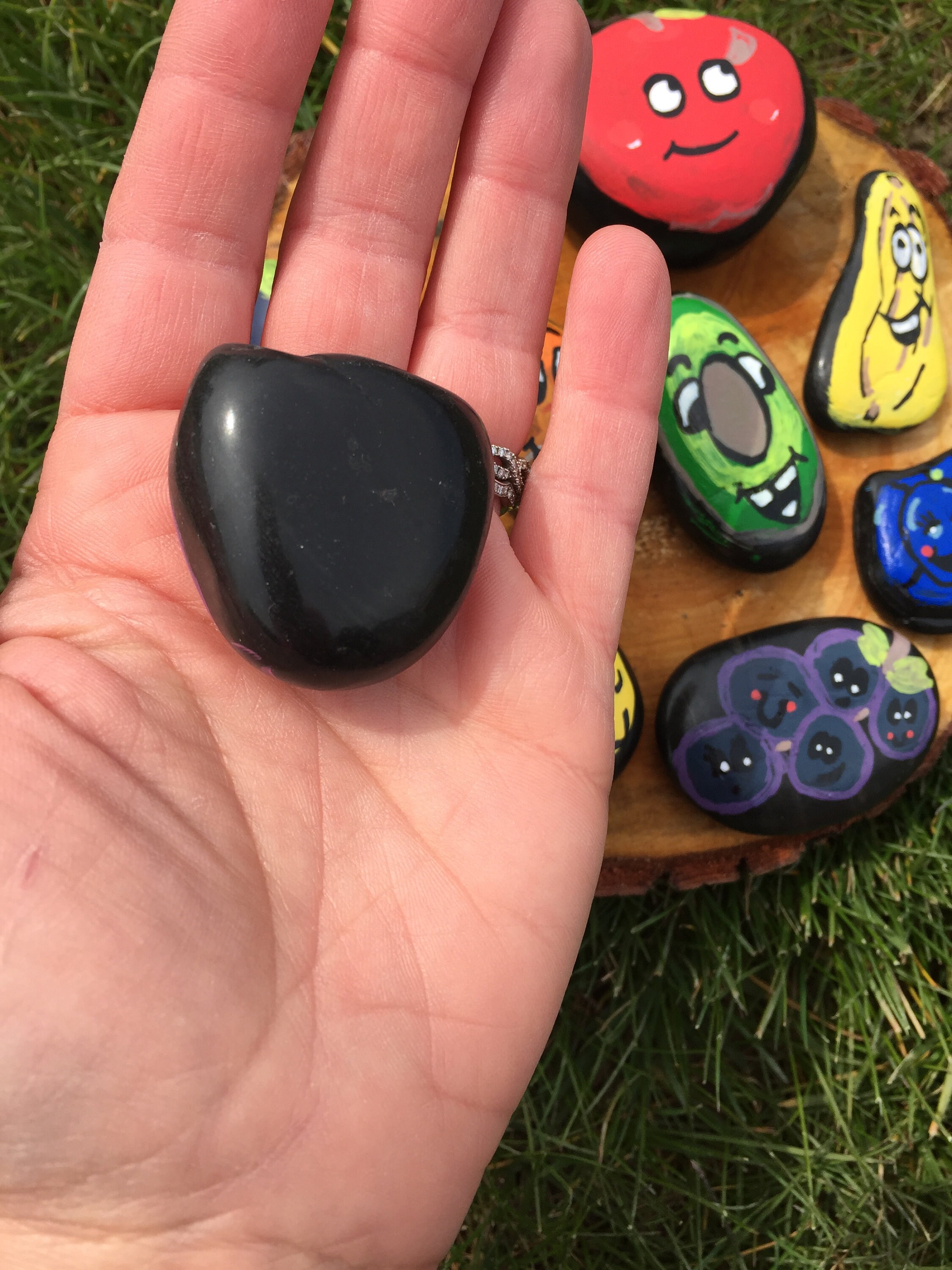 Painted Fruit Rocks Fruit Story Stones - Etsy