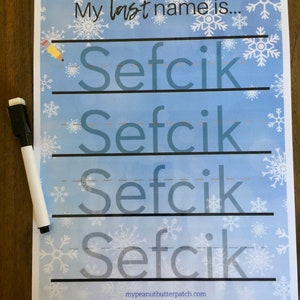 Dry Erase Learn to Write My FIRST & LAST Name Practice Worksheets ...