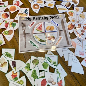 Kids Healthy Meal Plate Learn My Food Groups - Etsy