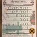 Dry Erase Learn to Write My Name Practice Sheets, Train Theme - Etsy