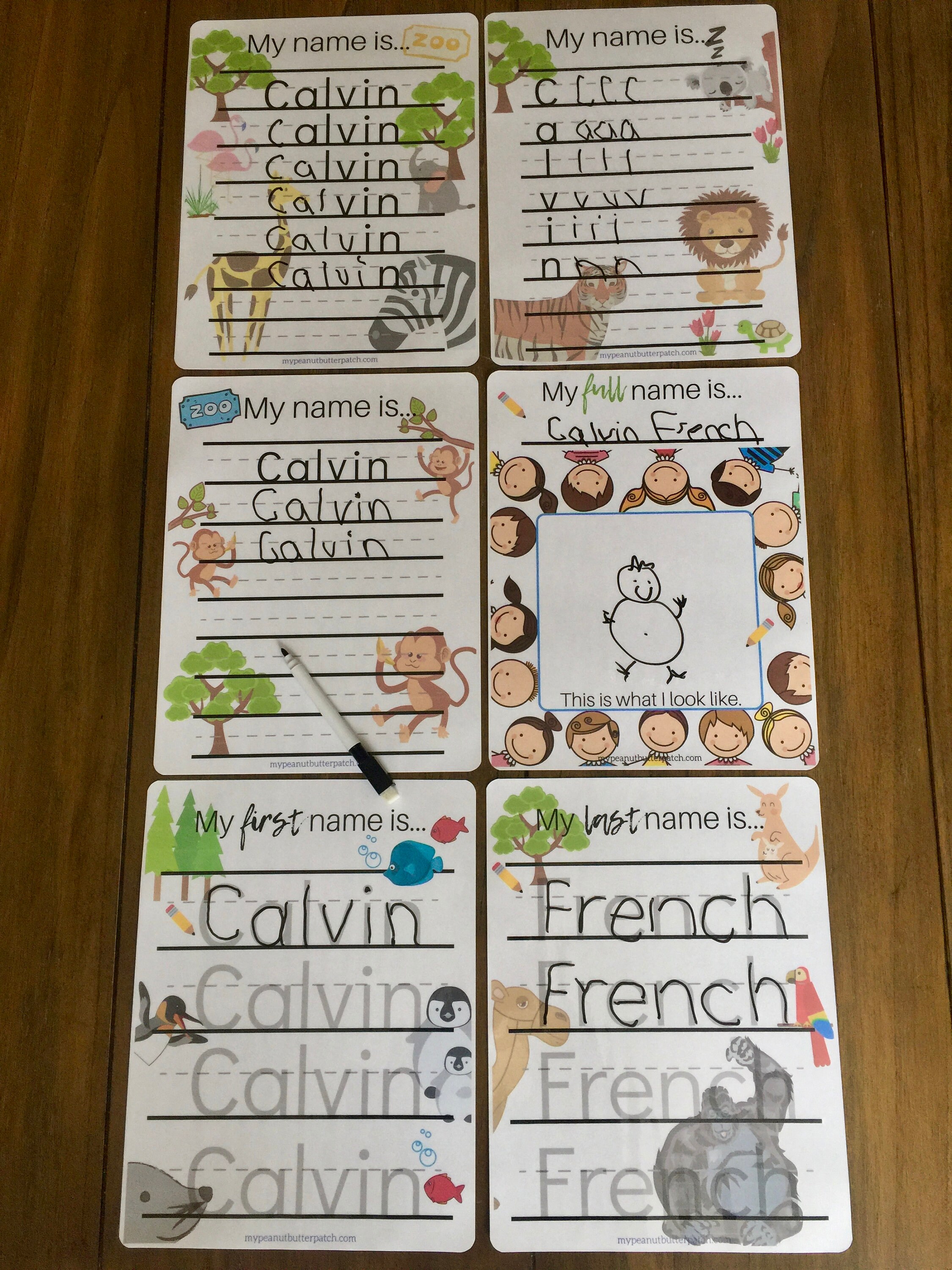 Dry Erase Learn to Write My FIRST & LAST Name Practice | Etsy