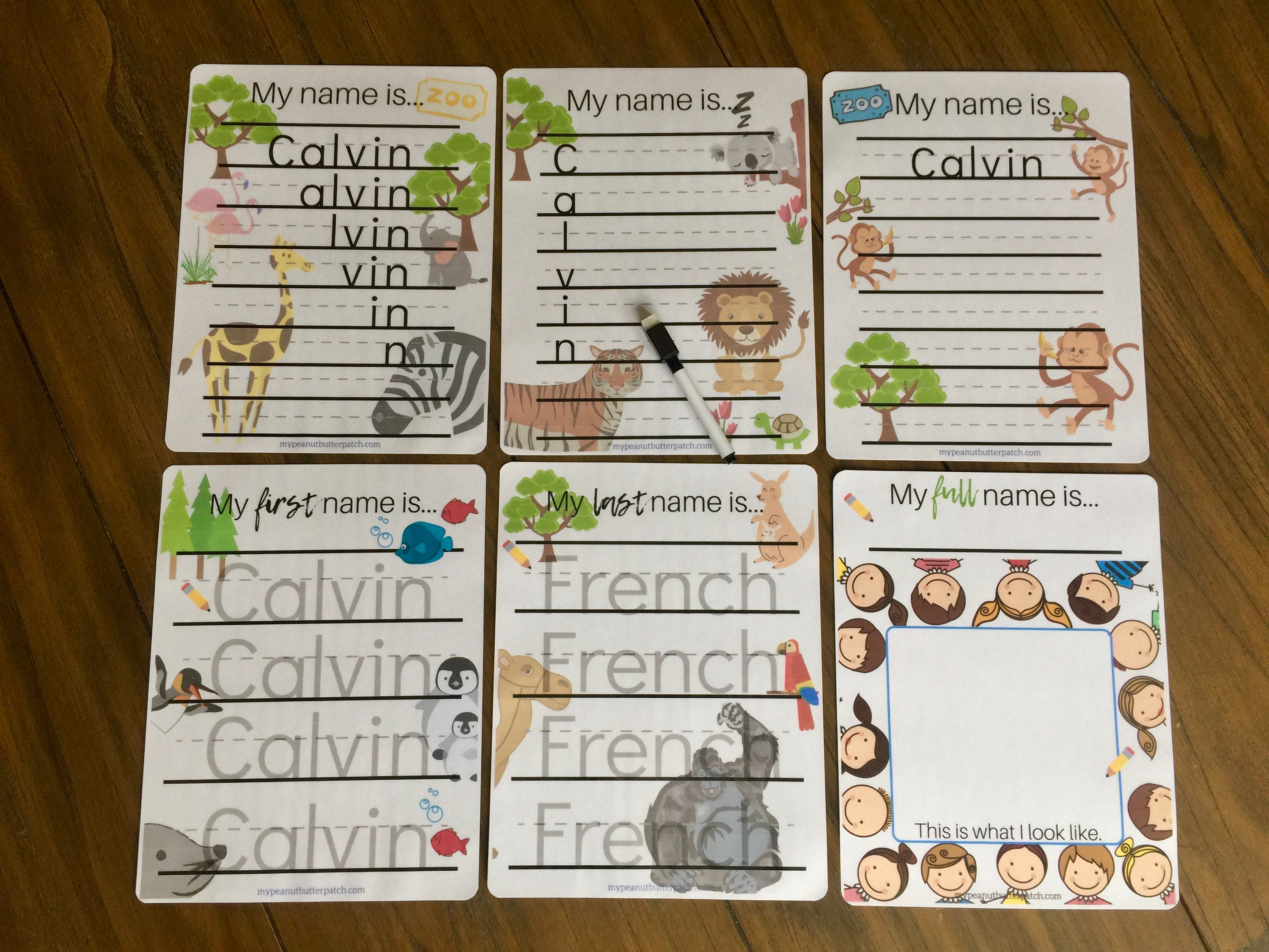 Dry Erase Learn to Write My FIRST & LAST Name Practice | Etsy