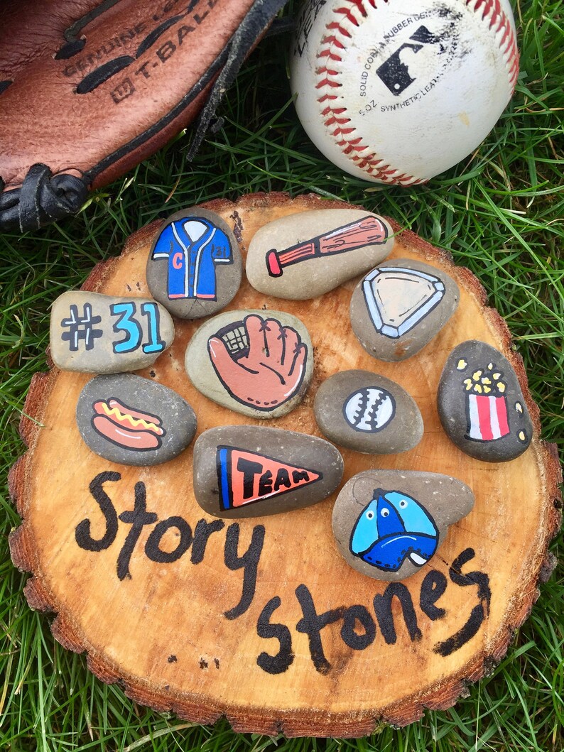 Baseball Story Stones Customizable Kids Conversation | Etsy