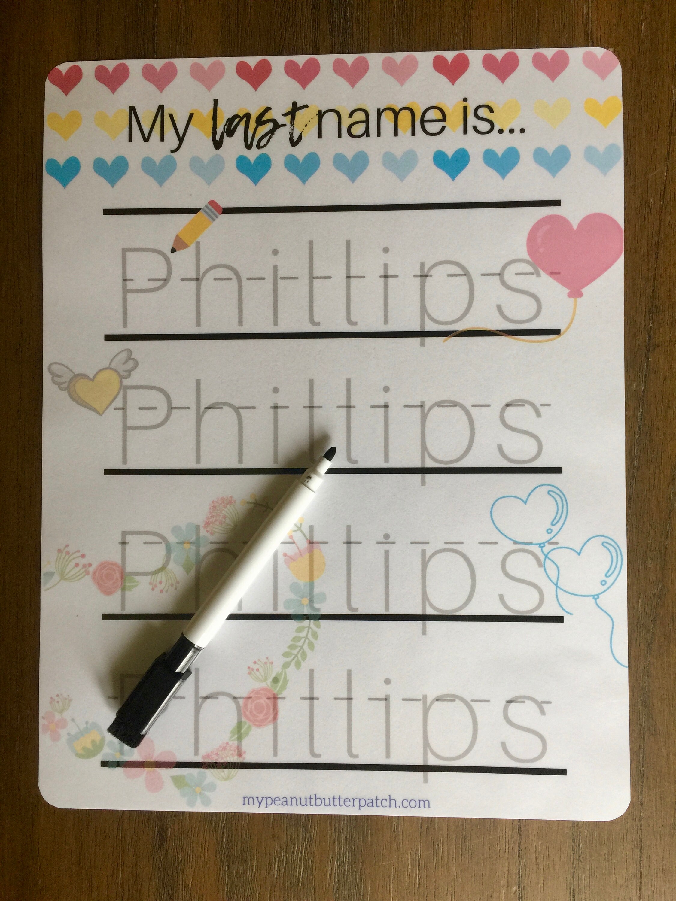 Dry Erase Learn to Write My FIRST & LAST Name Practice - Etsy