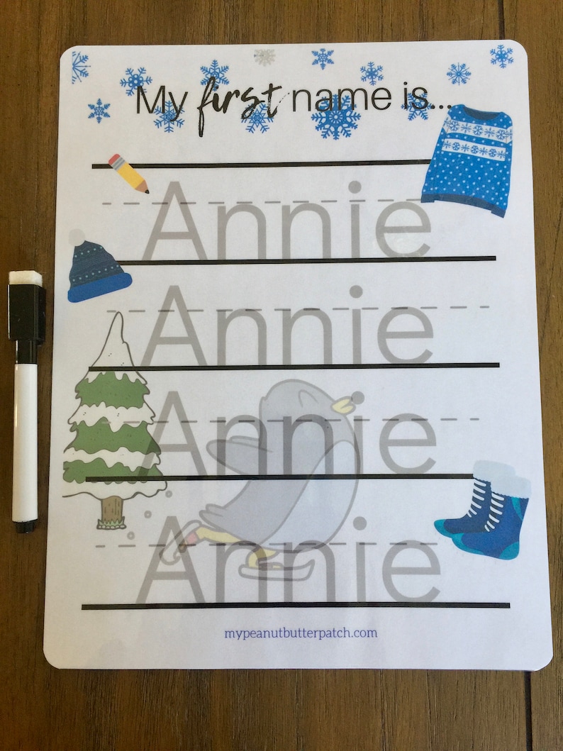 Dry Erase Learn to Write My FIRST & LAST Name Practice | Etsy