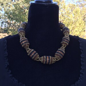 Modern Choker in Metallic Colors of Bronze and Copper A Mezuzah ...