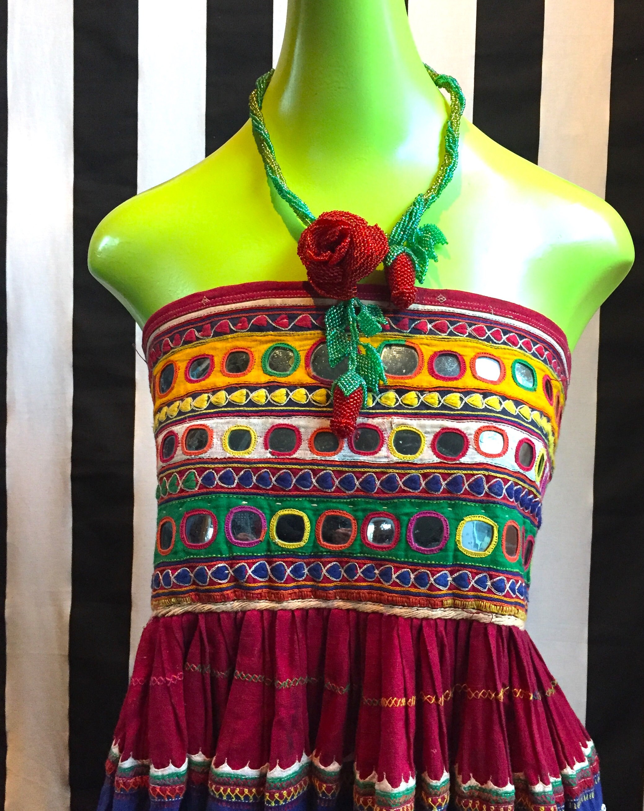 A Fairy-tale Shimmering Red Damask Rose Bead Necklace Symbolic - Etsy