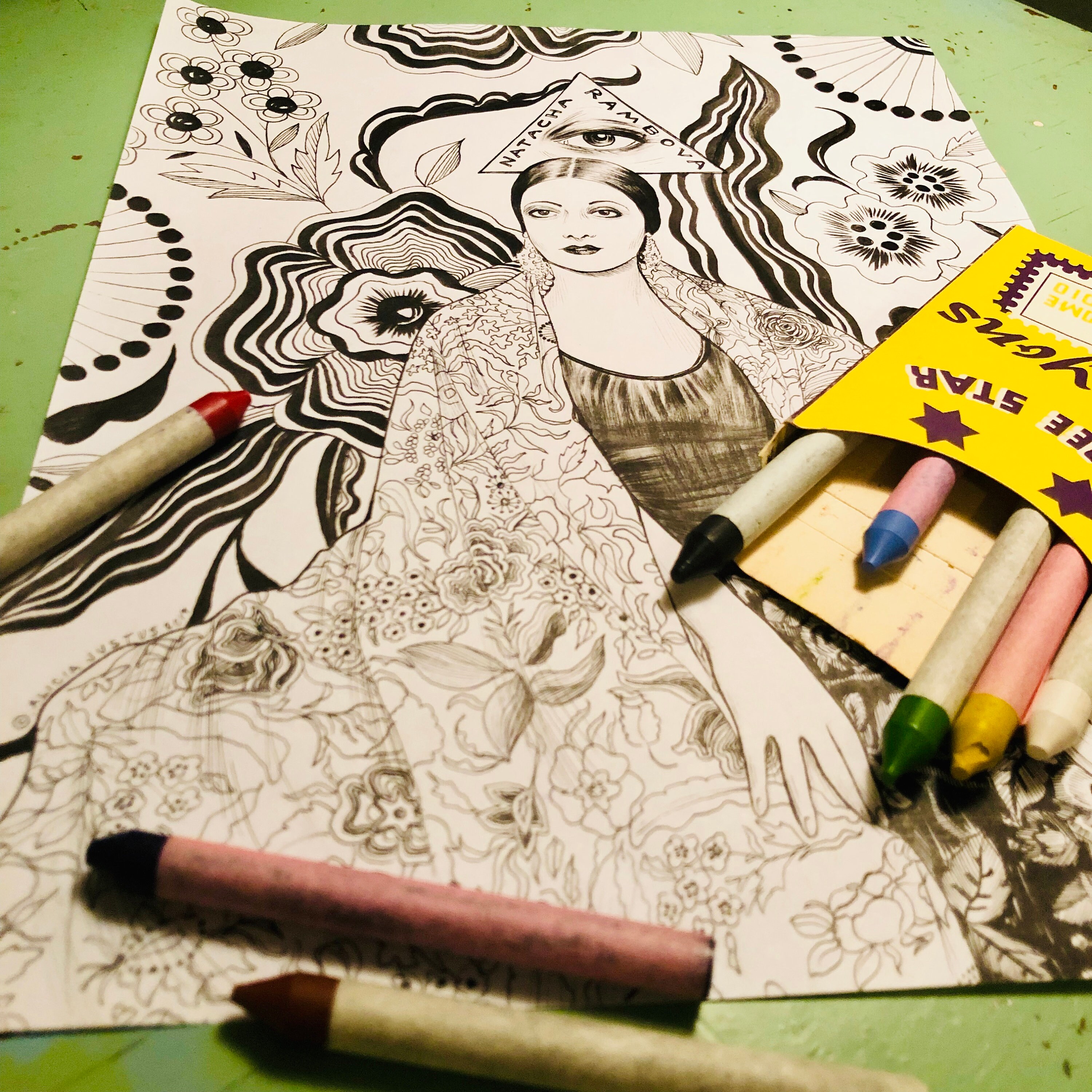 Natacha Rambova Coloring Sheet - Etsy