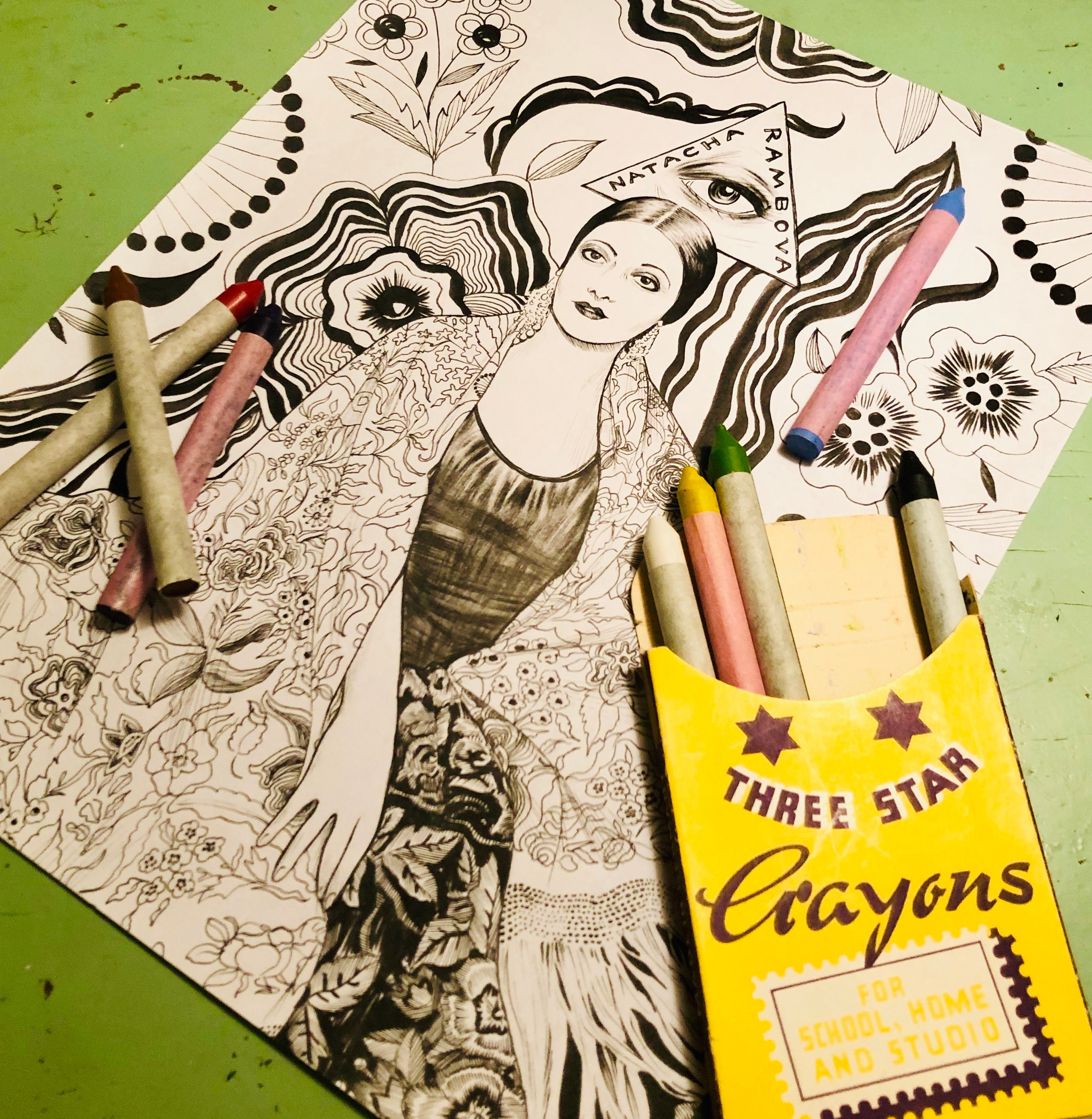 Natacha Rambova Coloring Sheet - Etsy