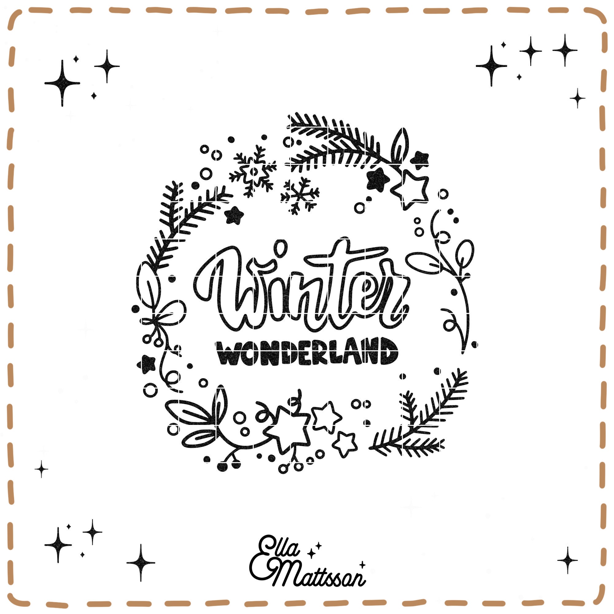SVG Weihnachten - "Winter Wonderland" - Plotterdatei für Weihnachtsdeko - kompatibel mit Cricut ...
