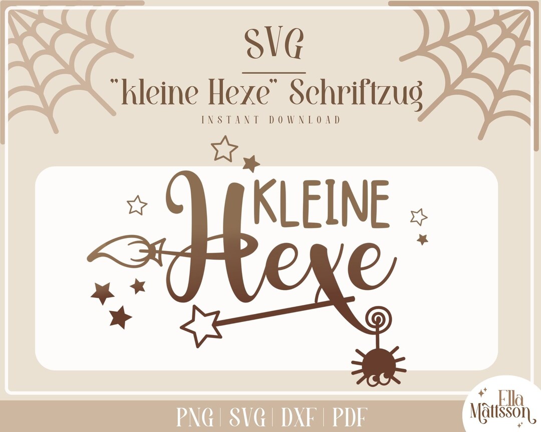 SVG süße Halloween kleine Hexe zum Plotten Karten - Etsy.de