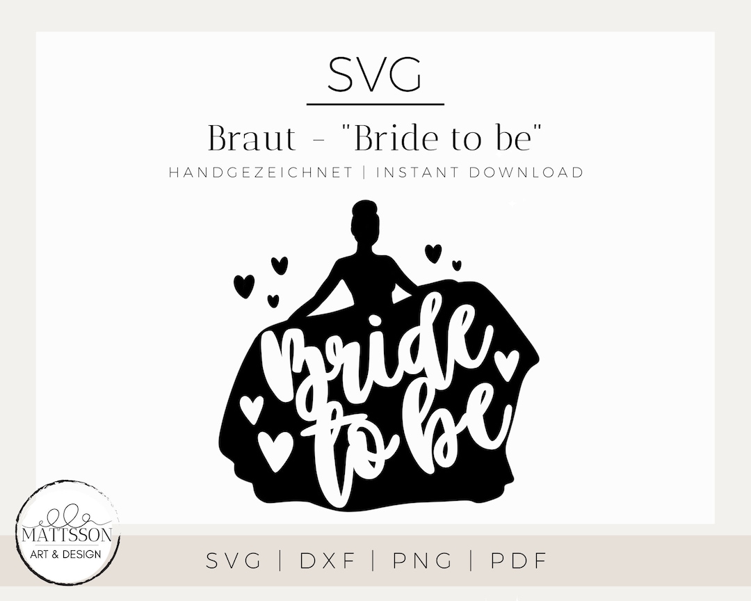 SVG Bride bride to Be Caketopper Wedding or Engagement Gift Idea Svg ...