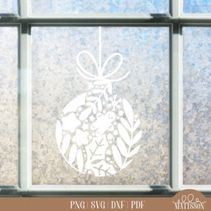 SVG Weihnachten Weihnachtskugel Plotterdatei für Winter und Weihnachtsdeko Zum Plotten und ...