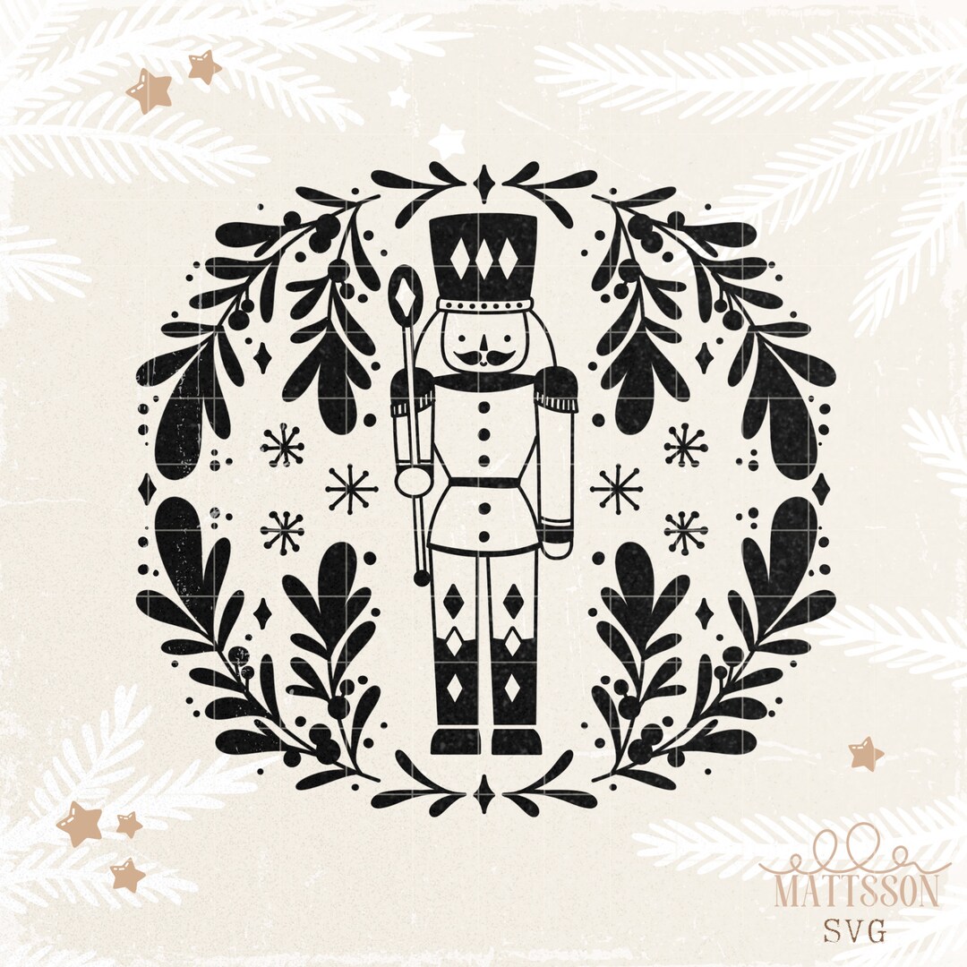 TÜR 1: SVG Weihnachten Skandi Style Nussknacker weihnachtliche Plotterdatei Nutcracker mit ...
