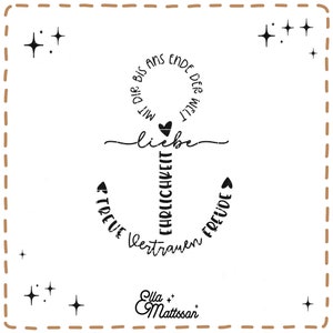 SVG - "Anker der Liebe" maritime Plotterdatei | Clipart | Wallart Printable - PDF, Png, dxf ...