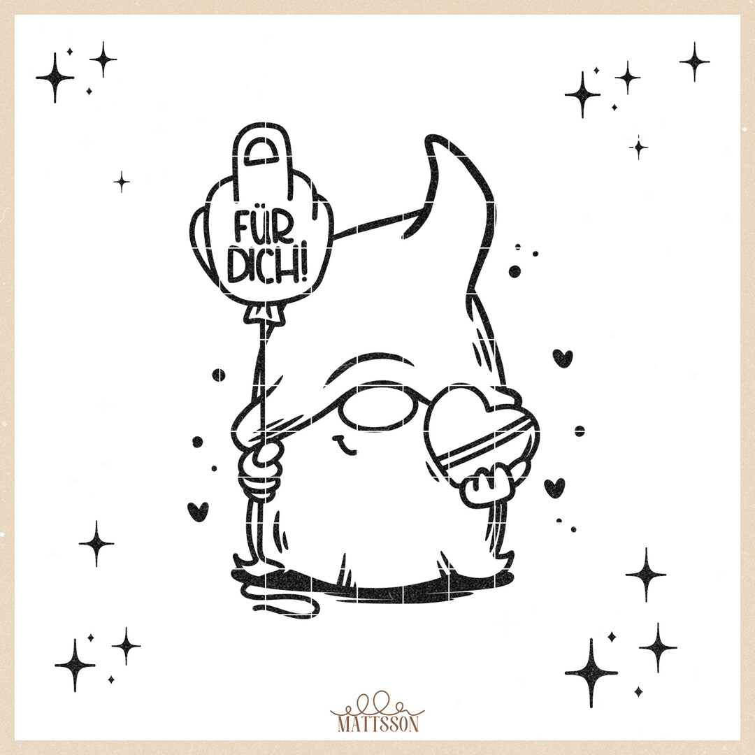 Plotter File middle Finger Gnome Anti Valentine's Day Ella Mattsson ...