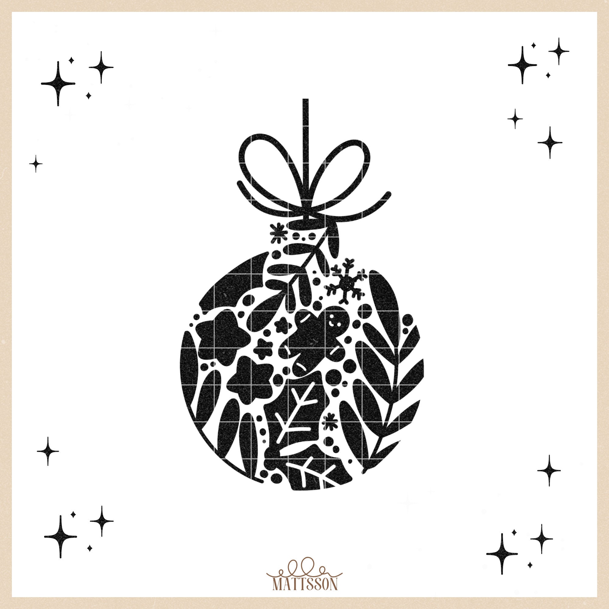 SVG Weihnachten Weihnachtskugel Plotterdatei für Winter und Weihnachtsdeko Zum Plotten und ...