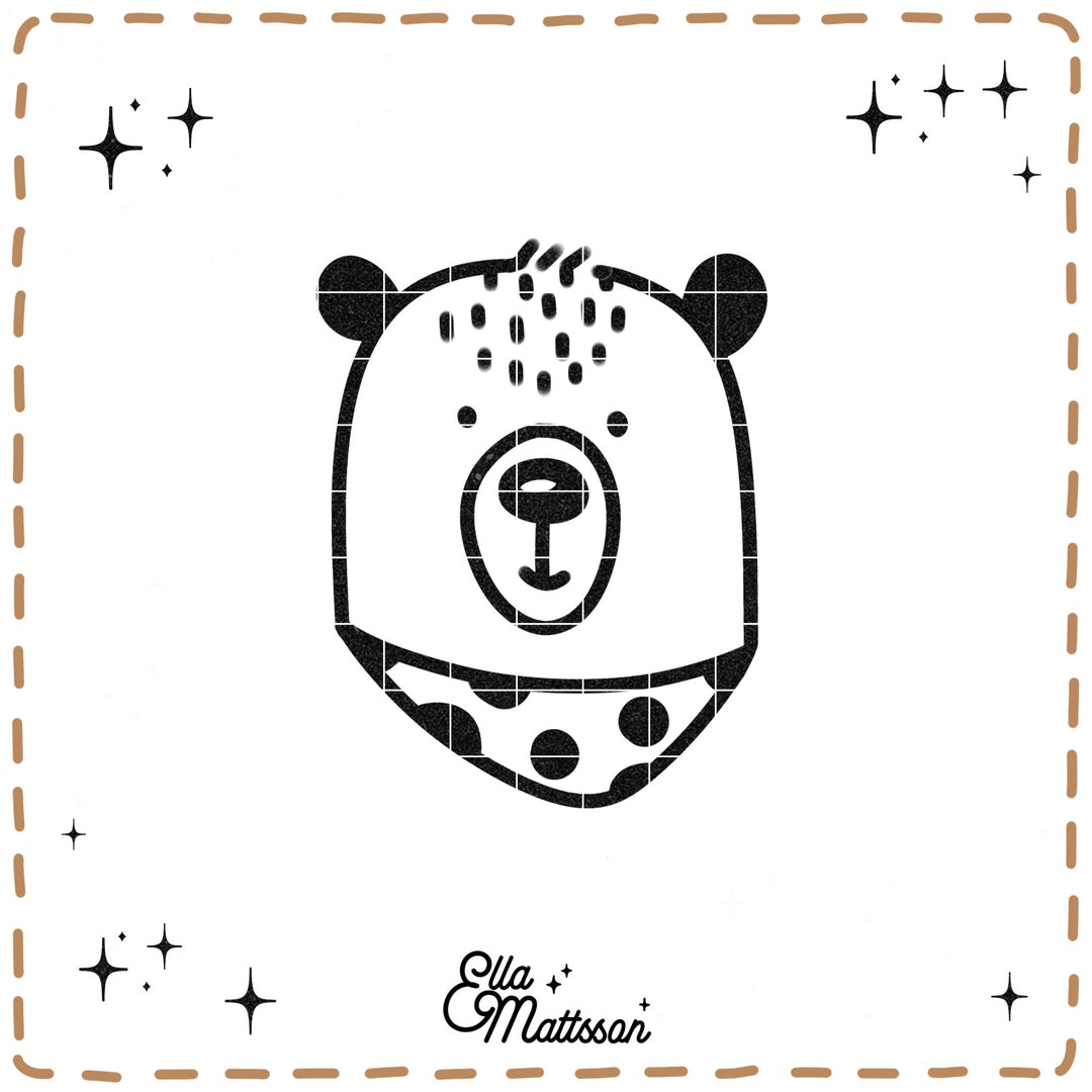 SVG Plotterdatei "süßer Teddy Bär" - süßes Bärchen mit Halstuch zum Plotten und Basteln - Für ...
