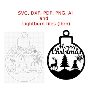 Christmas Ornament Digital Vector Files, Ready to Be Cut for CNC and ...