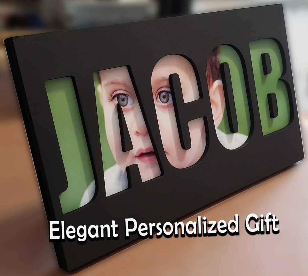 Personalized Name Picture Frame: Custom Letter Mask, Birthday Gift - Etsy