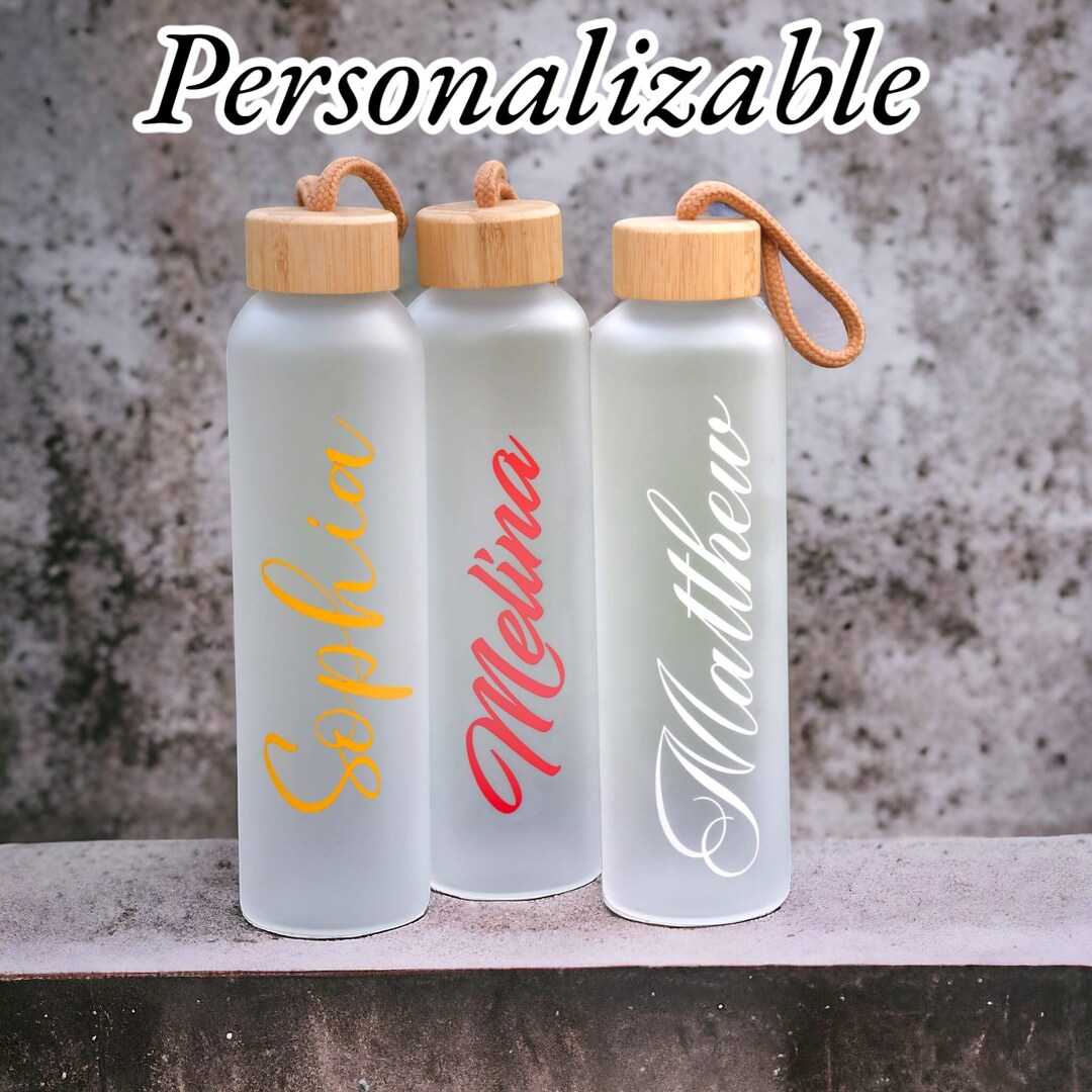Personalized Water Glass Bottle, Premium Water Bottle, Healthy Water ...