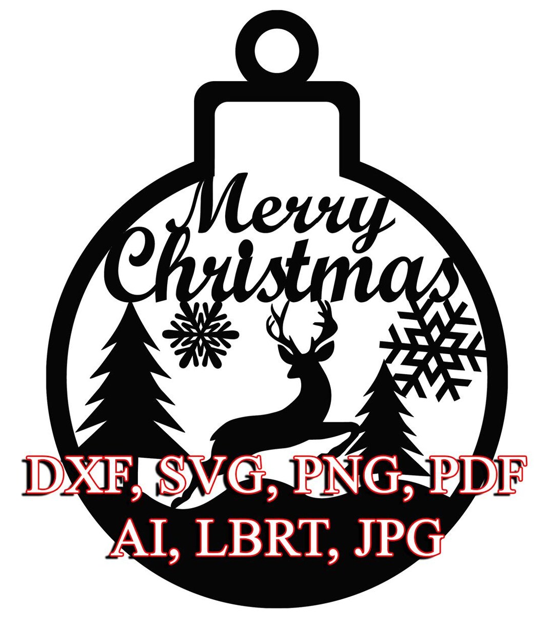 Christmas Ornament Digital Vector Files, Ready to Be Cut for CNC and ...