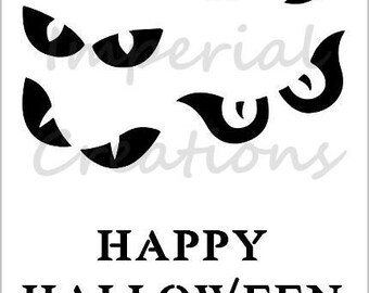Creepy Eyes Stencil - Etsy