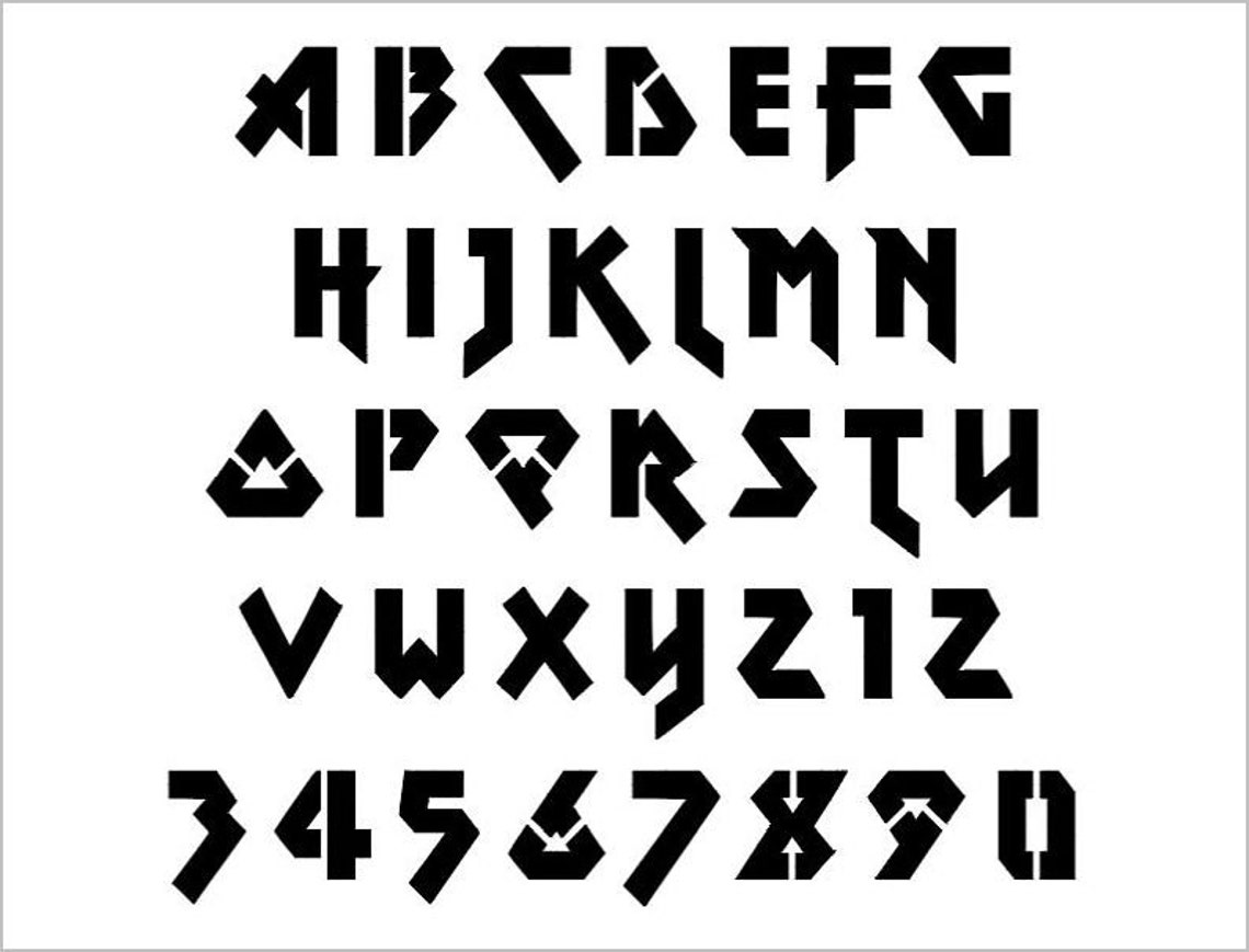 HEAVY METAL Alphabet Stencil 1 Inch Music Rock Font Set - Etsy