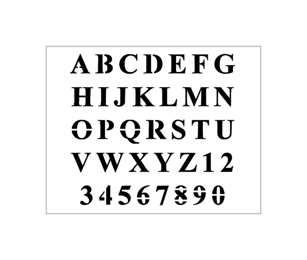 TIMES NEW ROMAN Alphabet Stencil 1 Inch Newspaper Font Set Letters ...