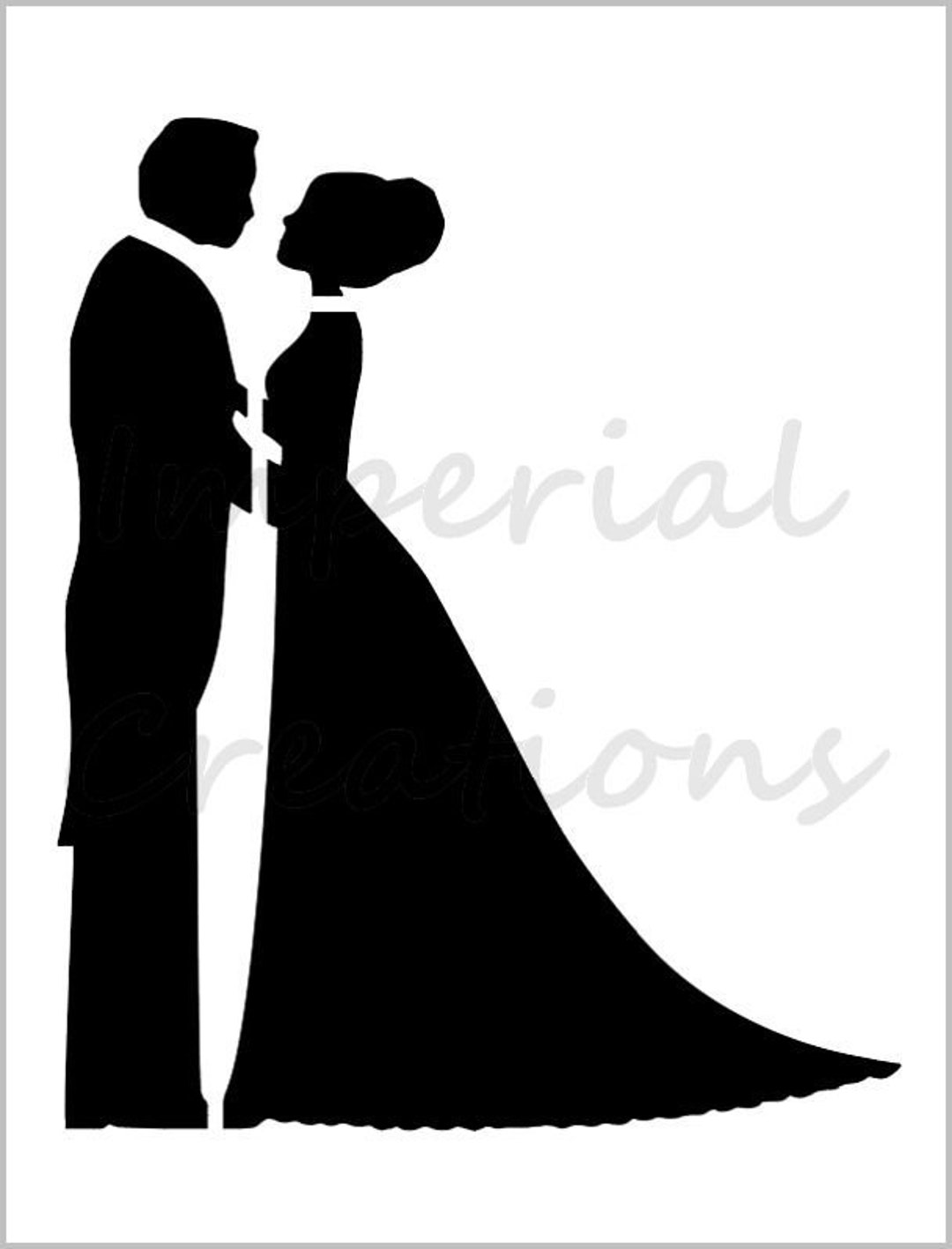 Wedding Couple Stencil Bride Groom Marriage Love Silhouette - Etsy