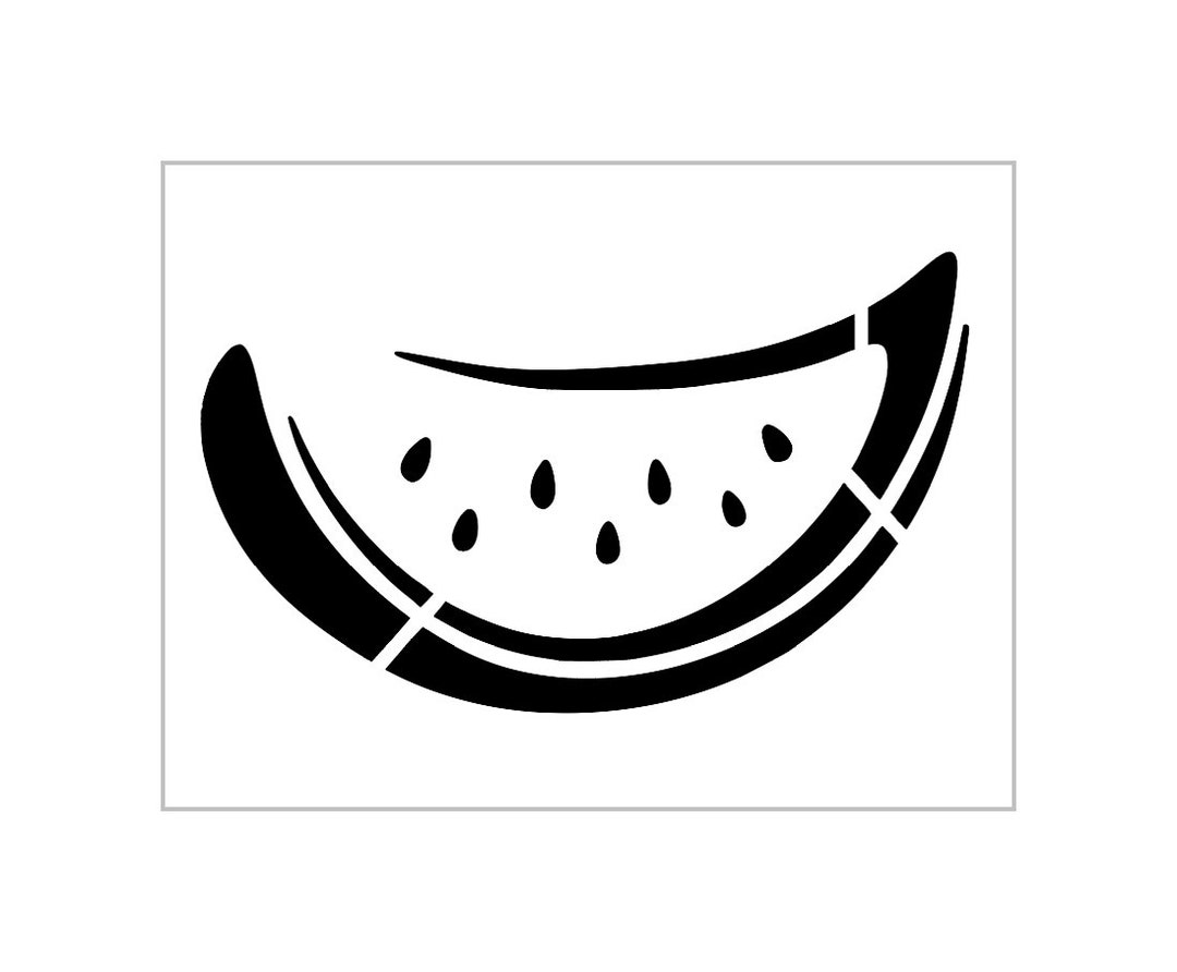 Watermelon Stencil Fruit Slice Outline Kitchen Decor Design Reusable ...