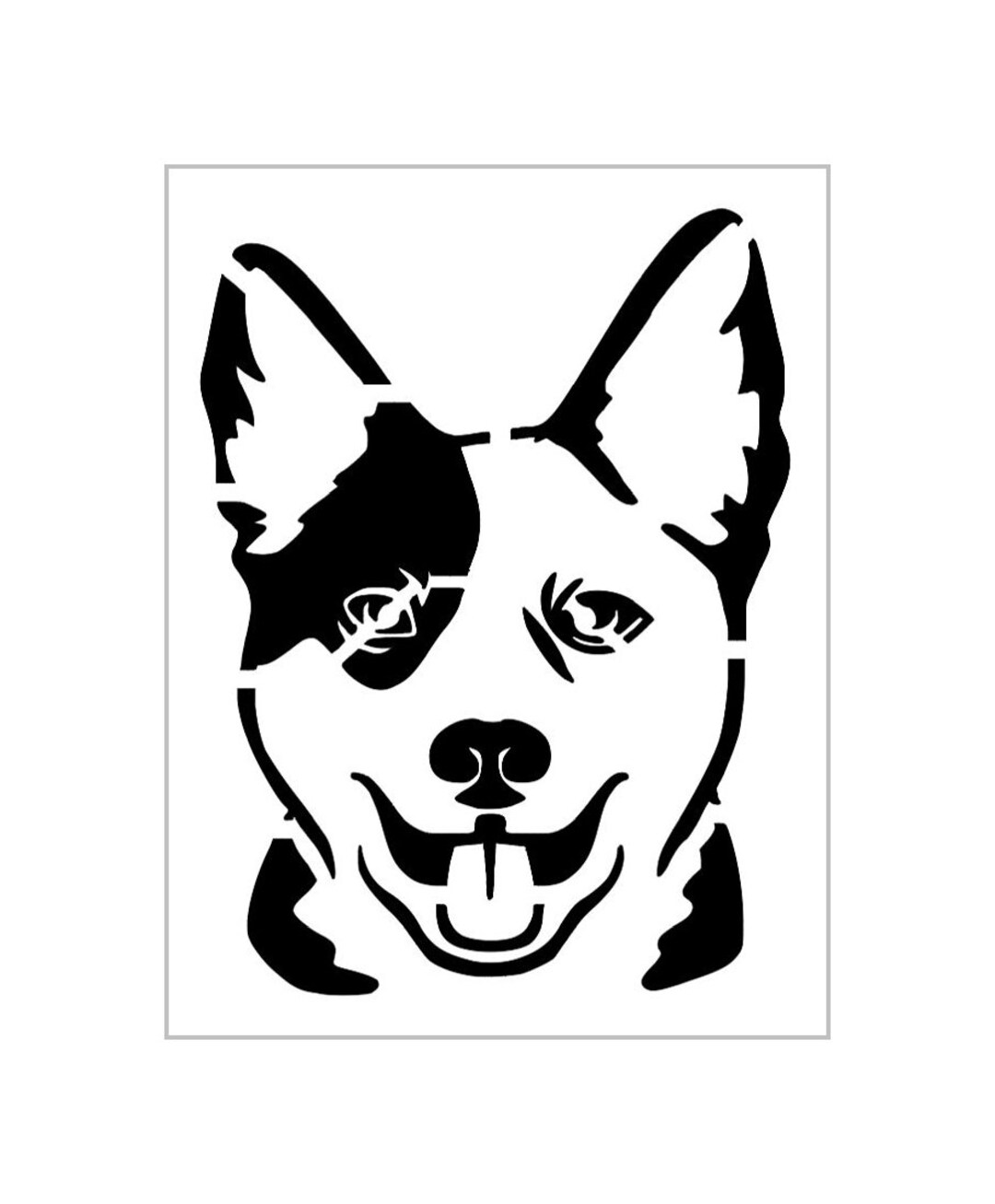 Blue Heeler Stencil Dog Breed Face Head Reusable Plastic Sheet S604 - Etsy
