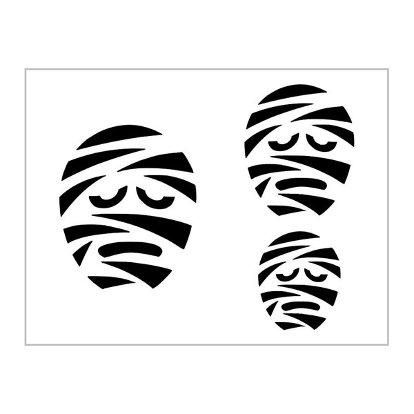 Mummy Face Stencil - Etsy